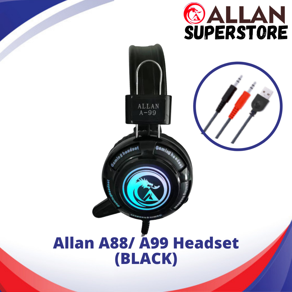 Allan Superstore Gaming Headset A88 /A99 with LED Lights RGB colors 2 ...