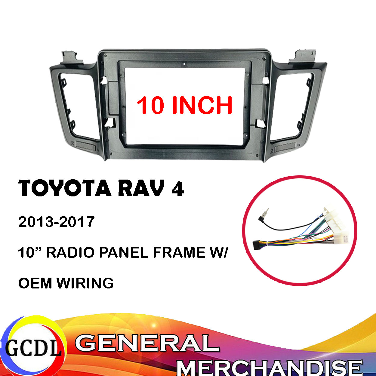Car Fascia For Toyota Rav 4 2013-2017 Fascias Audio Fitting Adaptor ...
