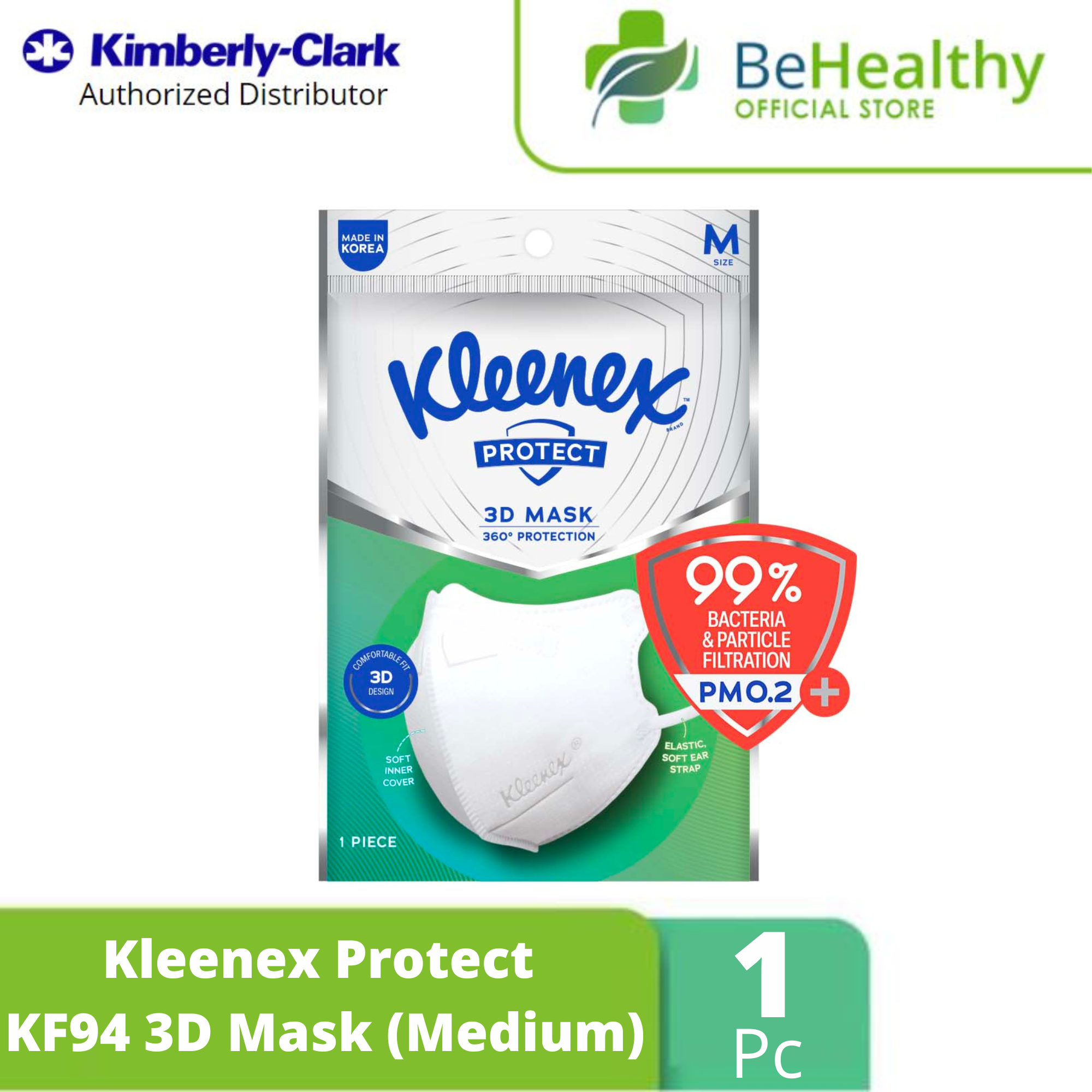 Kleenex Protect KF94 3D Mask Medium (1 Piece) | Lazada PH