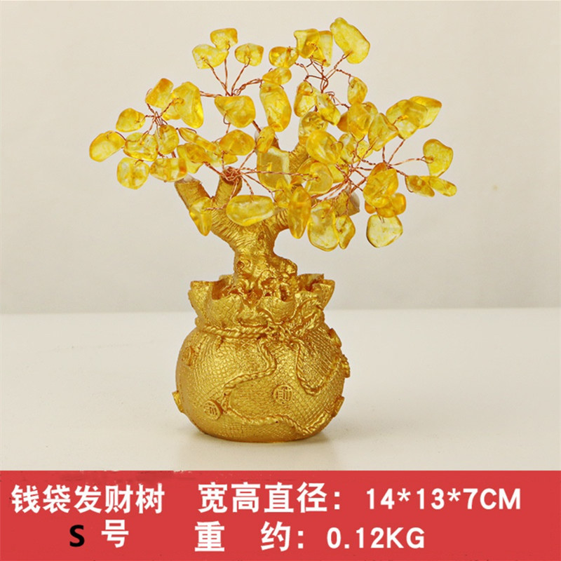 Luxury Dream Hunter Money Tree Bonsai Style Natural Feng Shui Gold ...