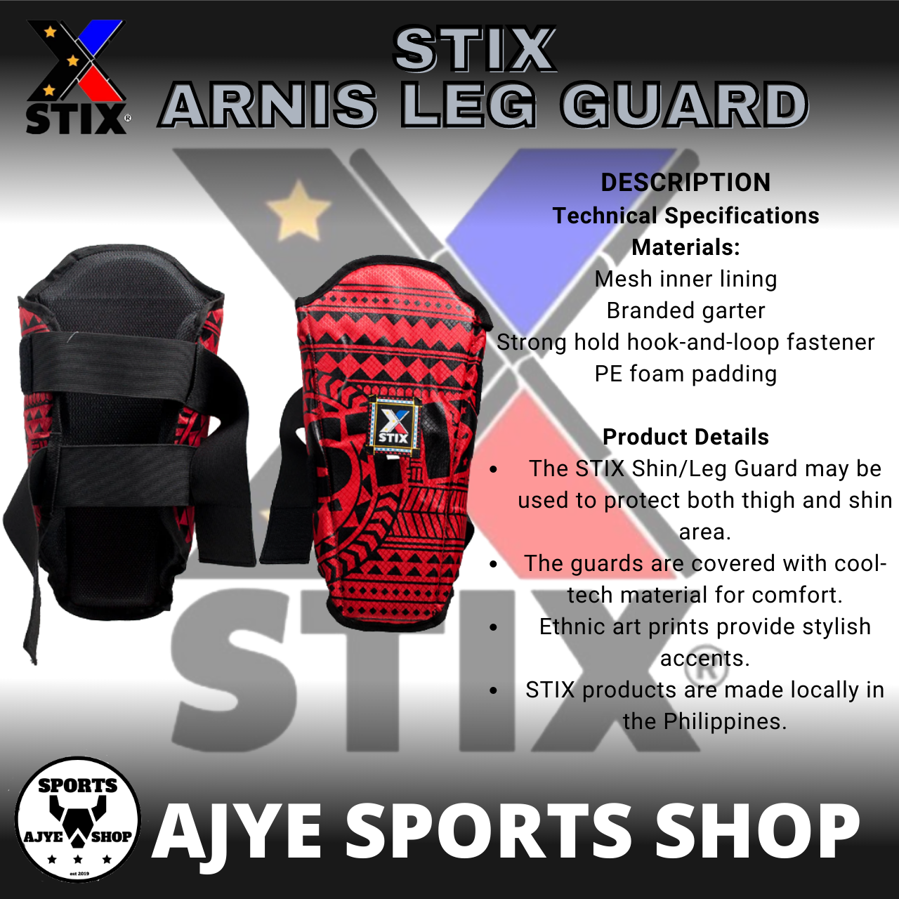 STIX ARNIS | LEG GUARD | Lazada PH