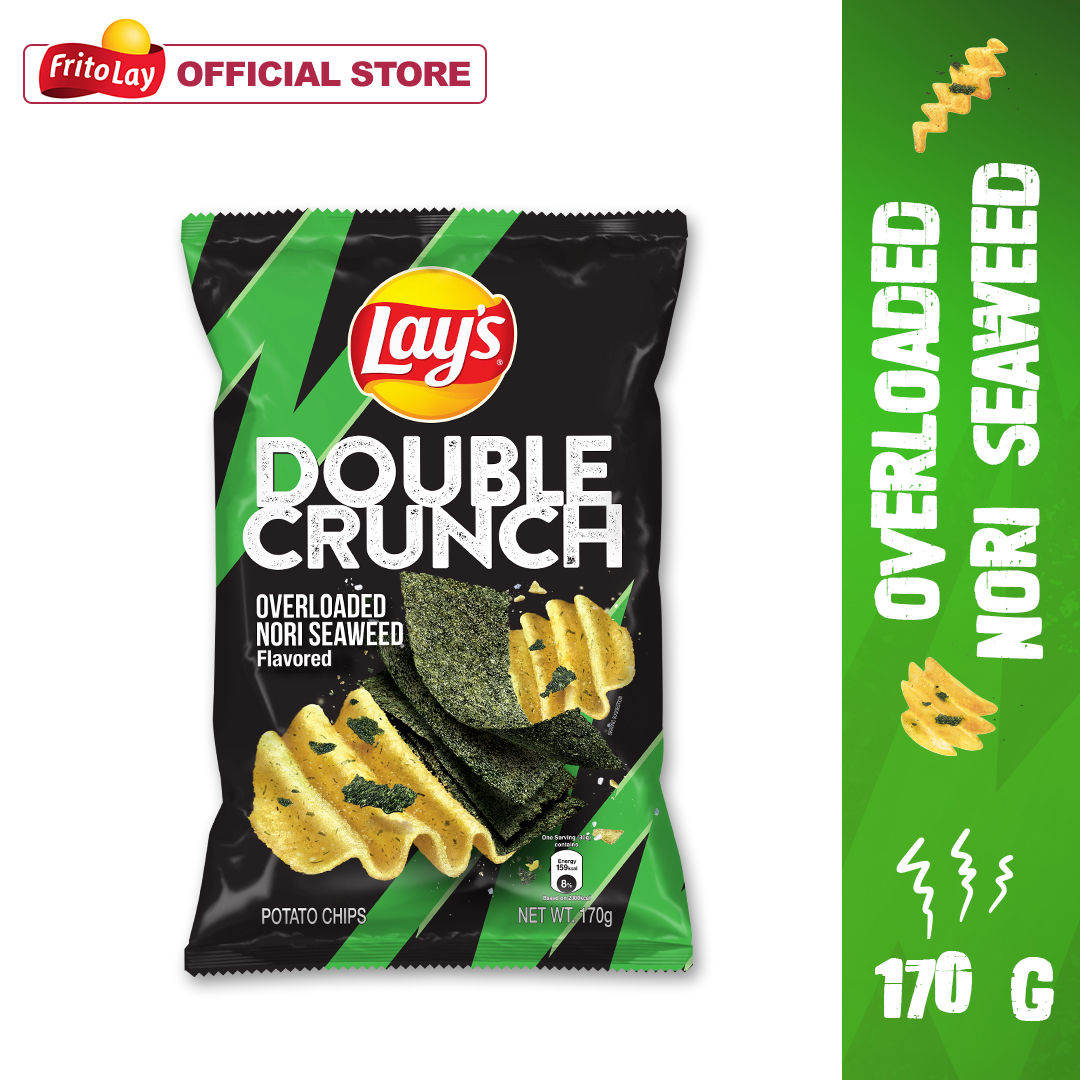 Lay's Double Crunch Overloaded Nori Seaweed Potato Chips 170g | Lazada PH