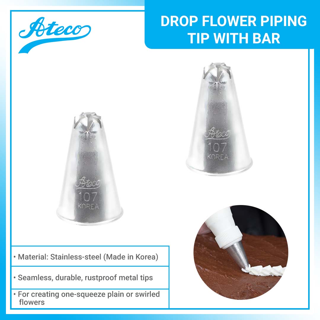 Ateco 107 Drop Flower Piping Tip with Bar Set of 2 | Lazada PH