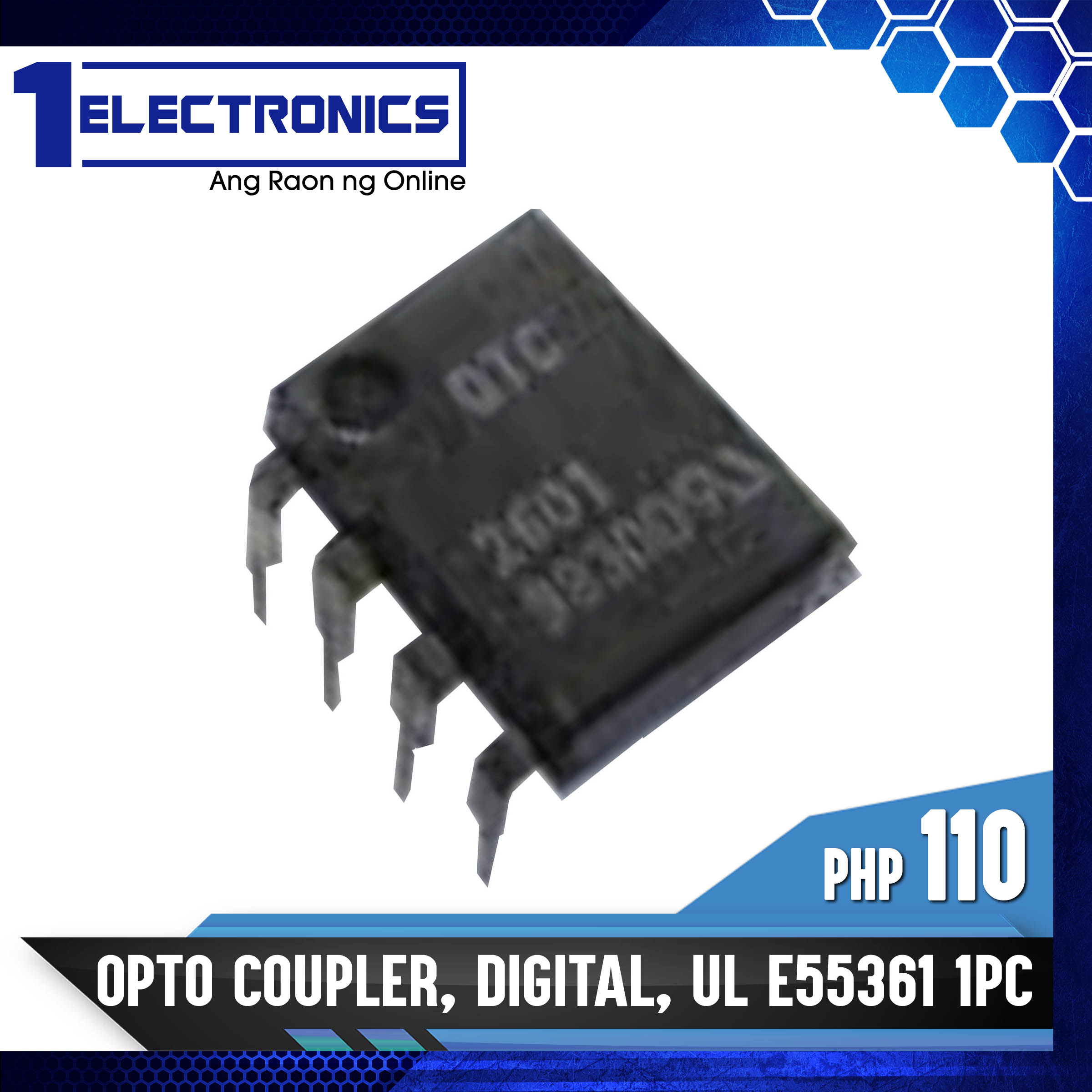 1Electronics 1pc OPTO COUPLER,DIGITAL,UL E55361 APPROVED,HCPL2601 ...