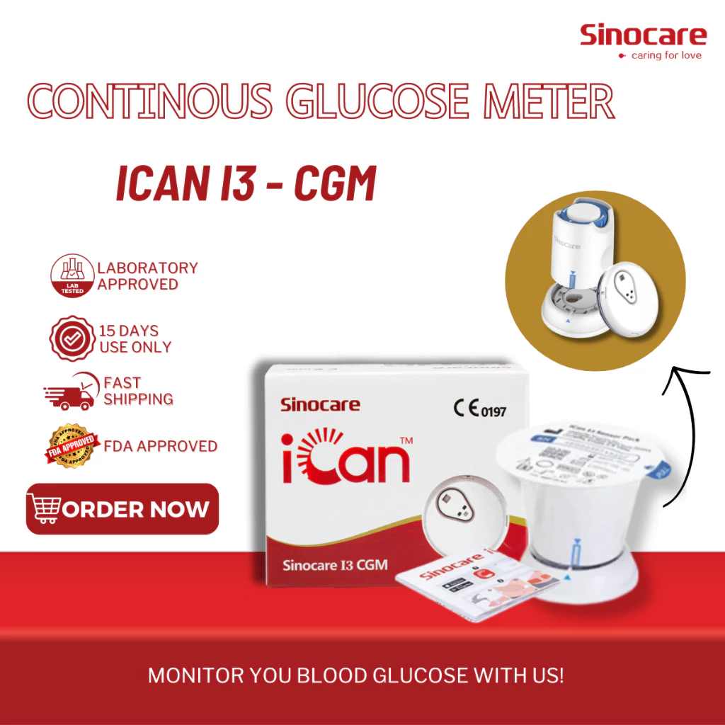 Sinocare iCan Continuous Glucose Monitoring (CGM) System Glucometer for ...