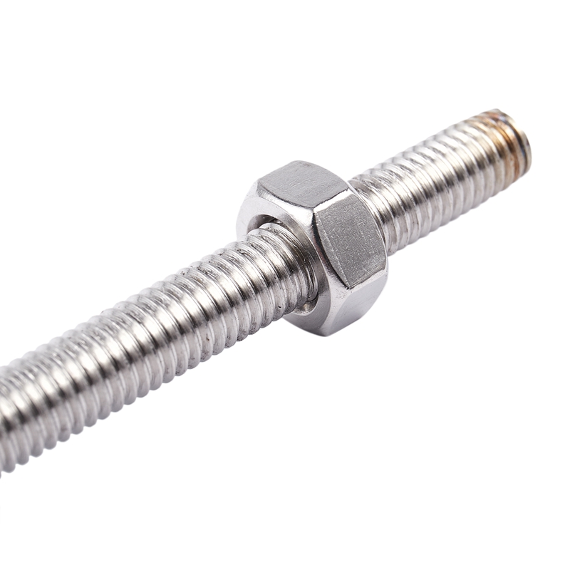 320mm x M8 Stainless Steel Thread Bar Stock Rod Silver Tone ...