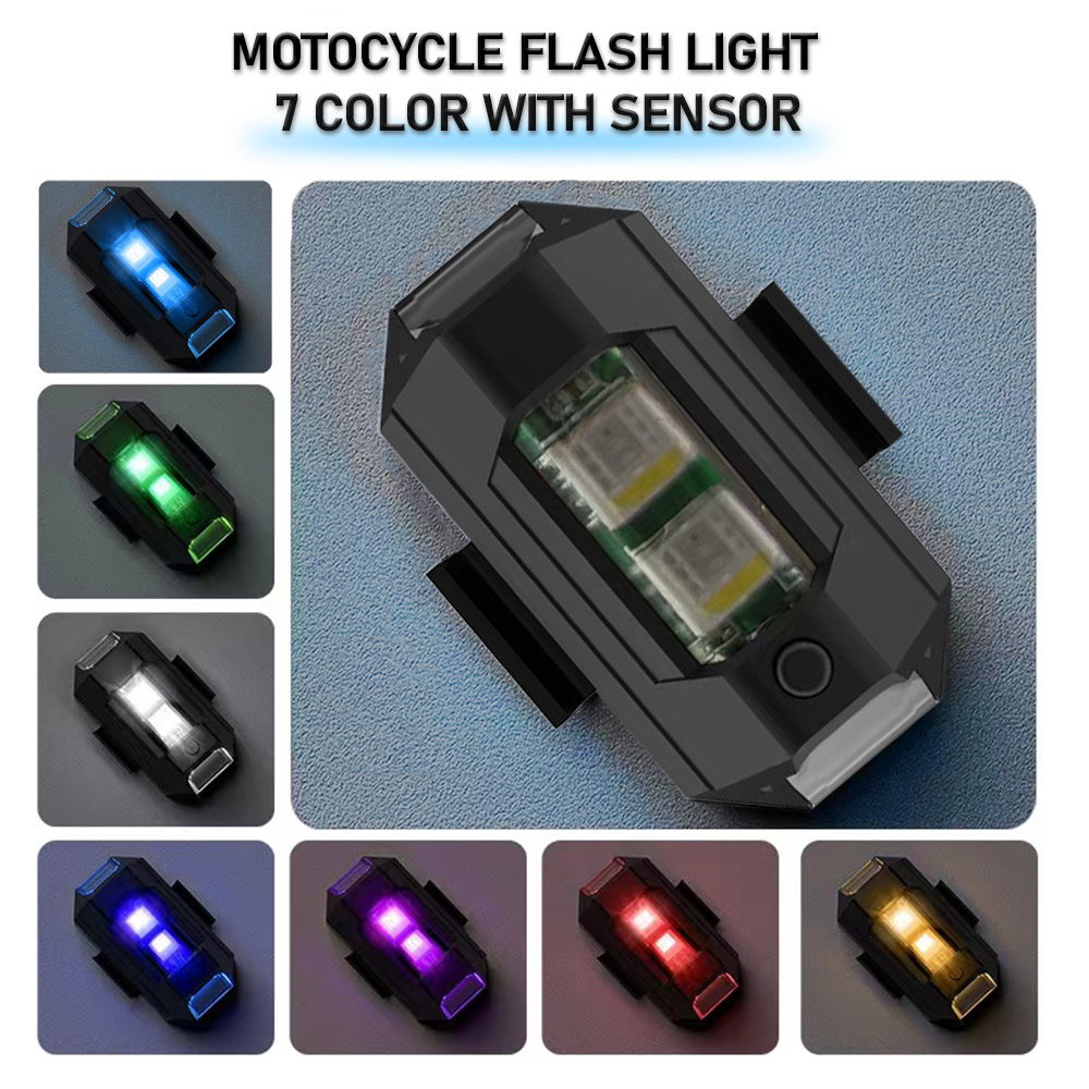 Universal LED Motocycle flash light motorbike 7-colour burst light ...