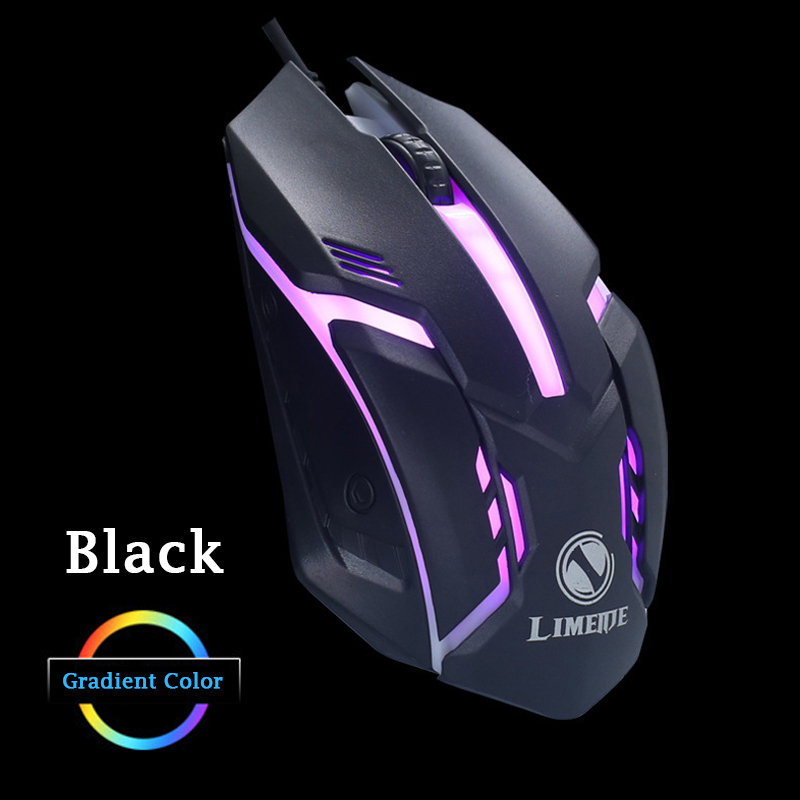RGB Backlight Wired Gaming Mouse Professional Mice Game Optical Sensor ...