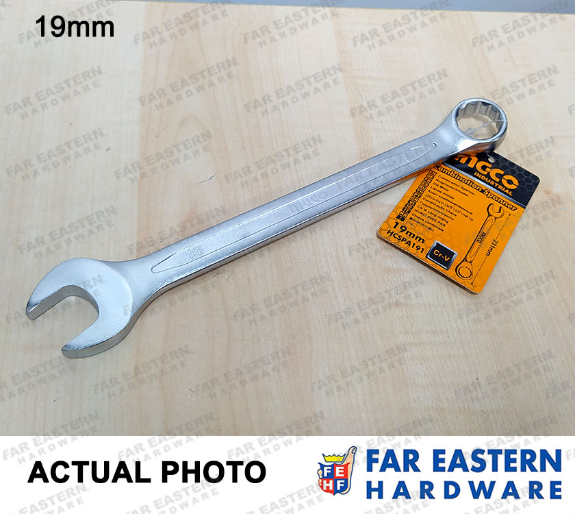 INGCO Combination Wrench Spanner Open Close 8mm 10mm 12mm 14mm 17mm ...