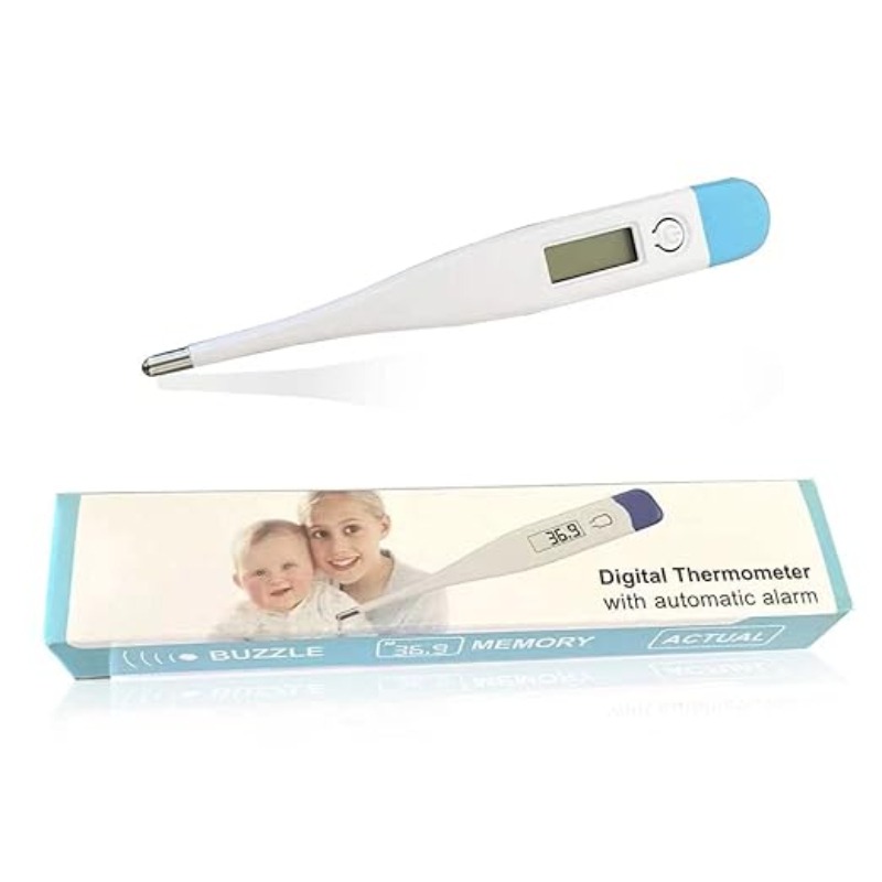 Compact Digital Stick Health Thermometer with Fever Alarm Oral Underarm ...