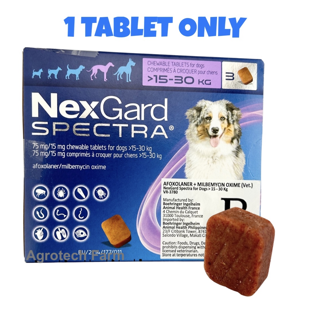 100 % Original Nexgard Spectra Anti Tick, Flea, Mange and Deworming ...