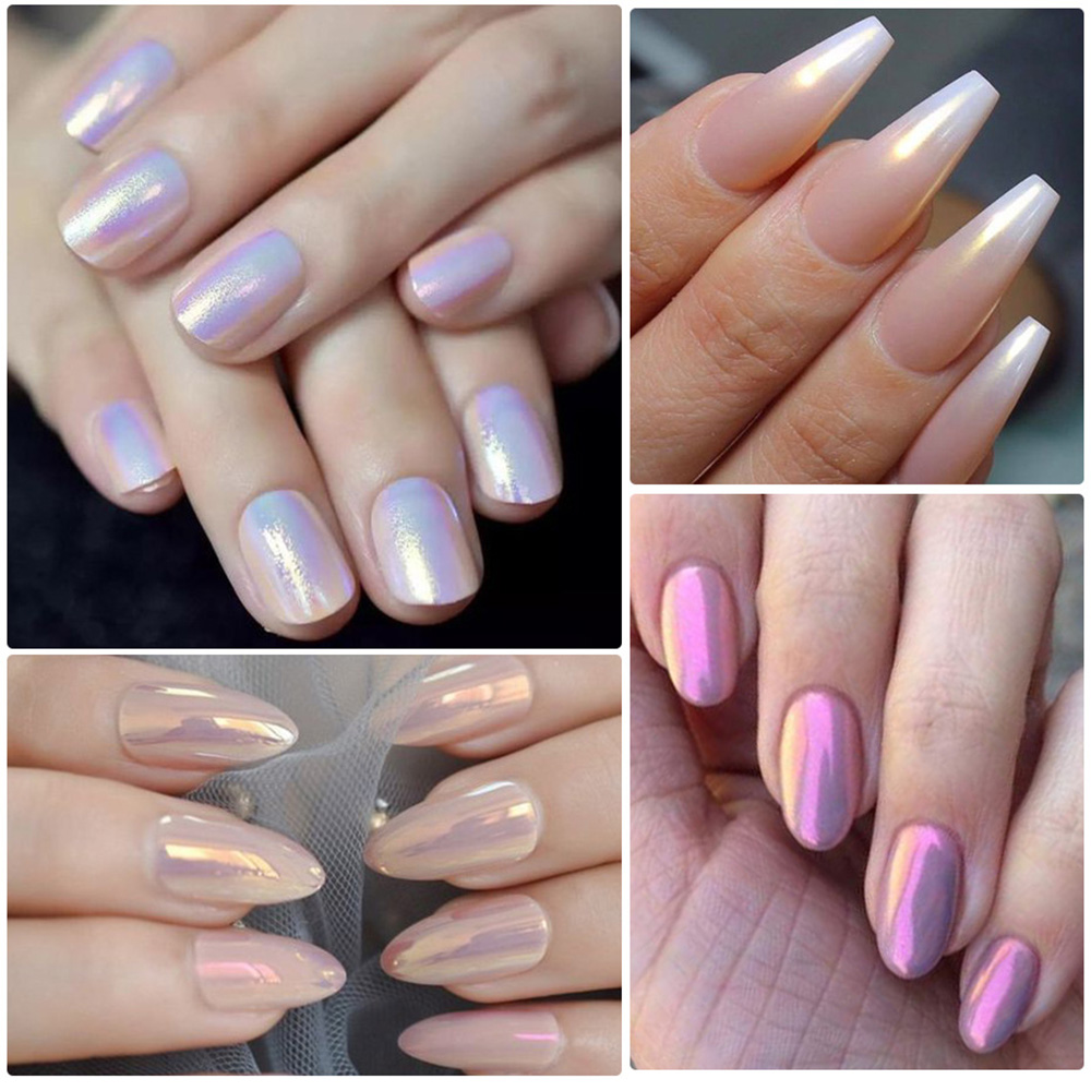 New Manicure Rubbing Dust Nail Art Sequins Nail Powder Pigment Chrome ...