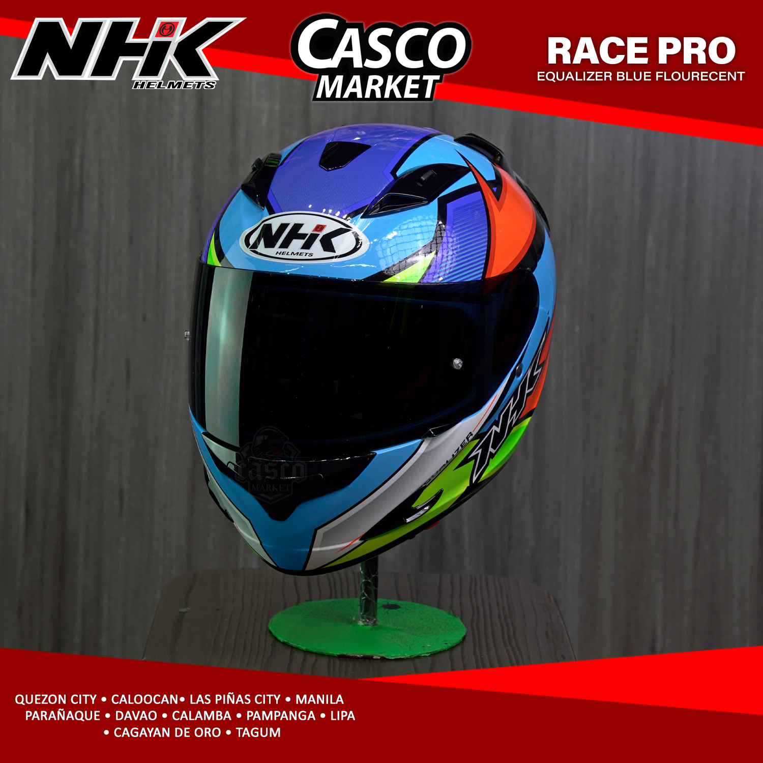 NHK RACE PRO EQUALIZER FULL FACE SINGLE VISOR MOTORCYCLE HELMET | Lazada PH
