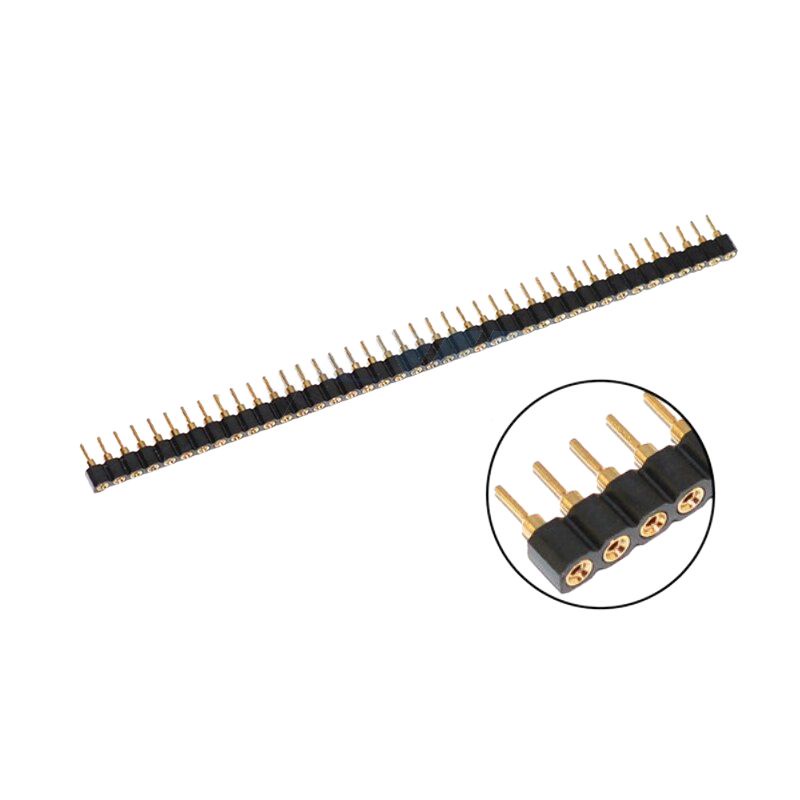 Round Hole Pin Header 2.54MM Pitch Row Male Female Single Row 1x40P Row ...
