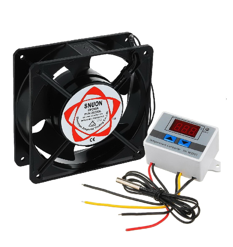 Incubator Kit/Bundle FAN BLOWER / EXHAUST FAN 220V + TEMPERATURE ...