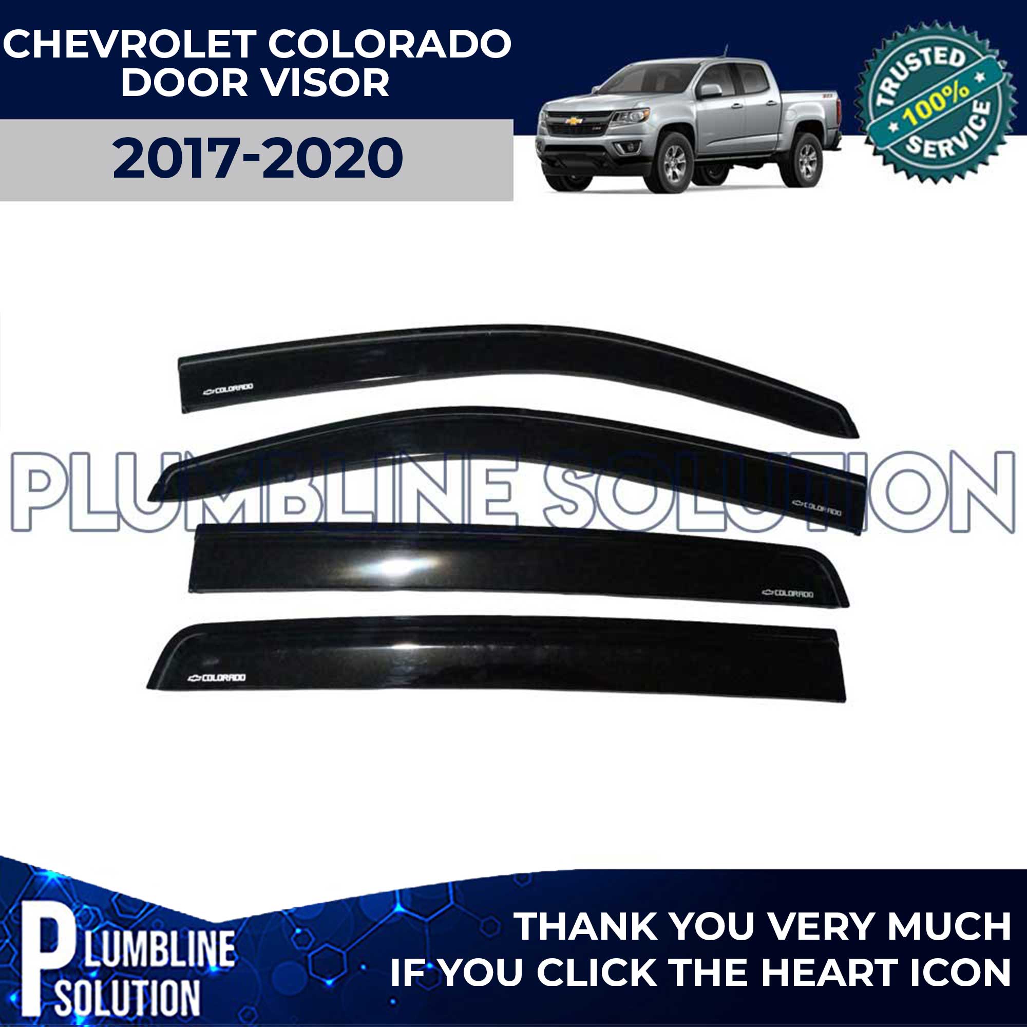 Window Door Visor for Chevrolet Colorado 2017 2018 2019 2020 2021 OEM ...