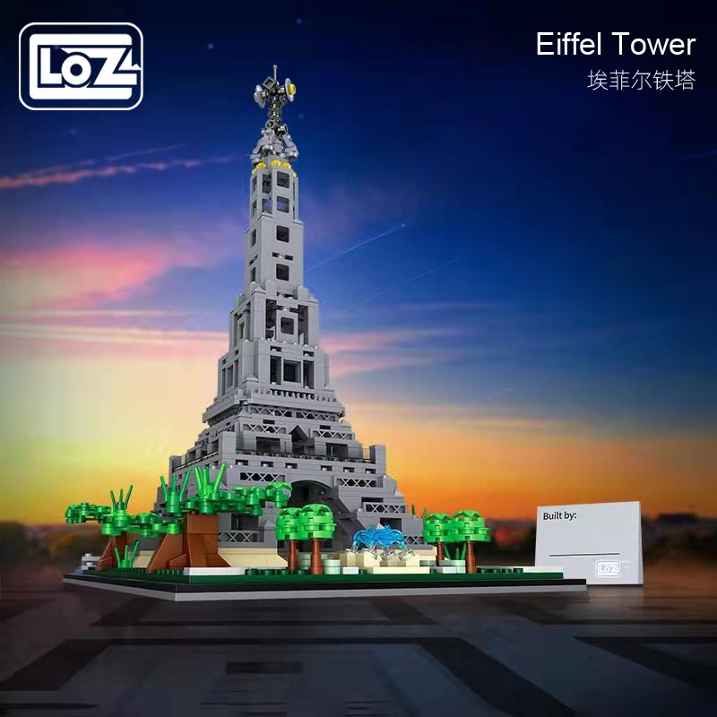 LOZLizhi Eiffel Tower Mini small particle building blocks famous ...