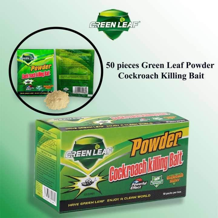 S9 Set Of 50 Effective Green Leaf Powder Cockroach Killing Bait | Lazada PH