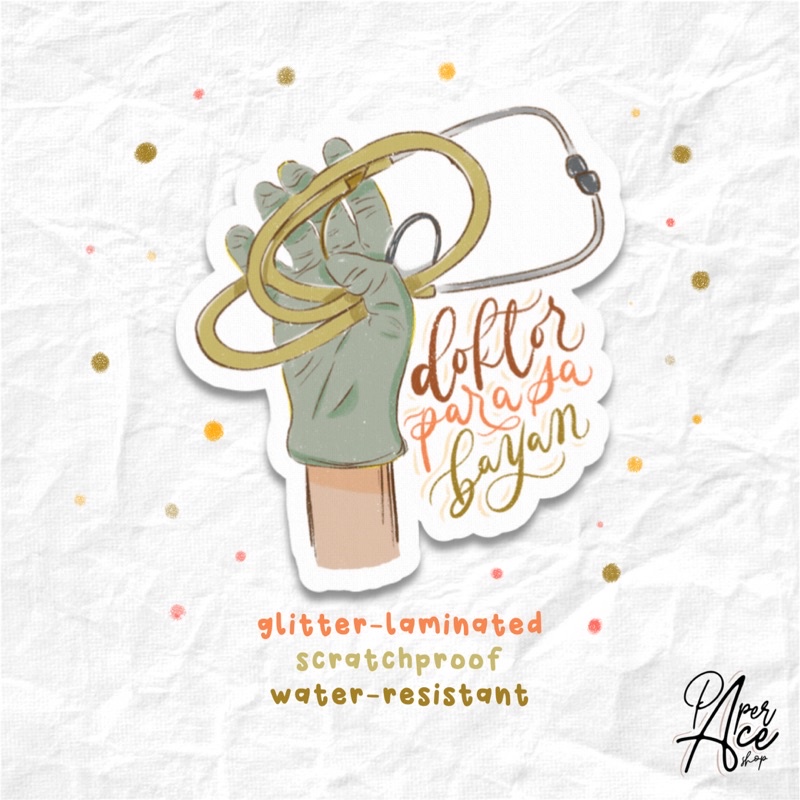 Laminated Glitter Sticker | Future Doctor, Padayon Doctor, Sticker ...