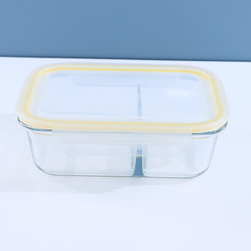 XIMI Vogue Rectangular Borosilicate Glass 2 Compartments 1000ml ...