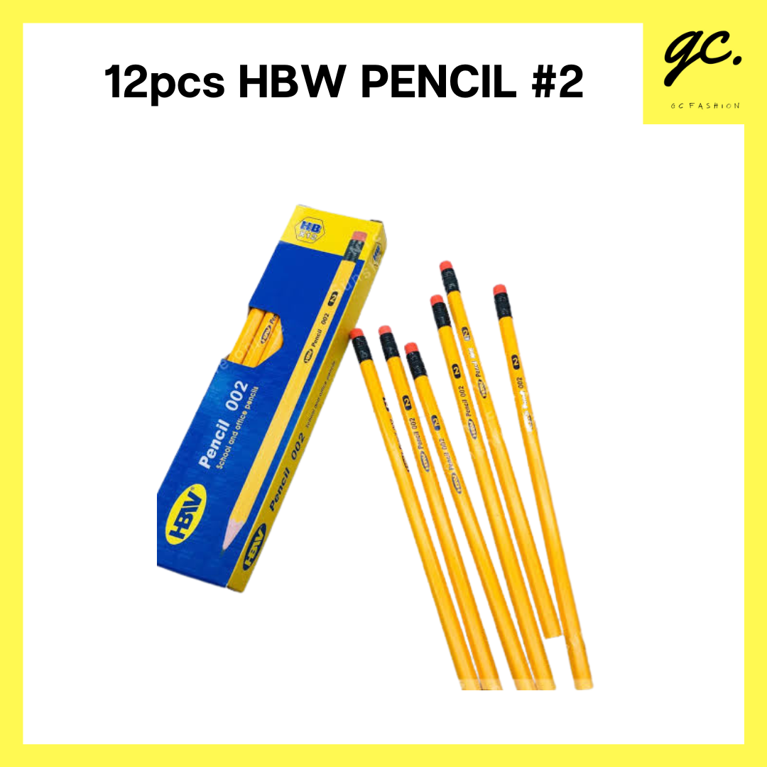 GC 12pcs HBW Pencil #2 For School and Office Use | Lazada PH