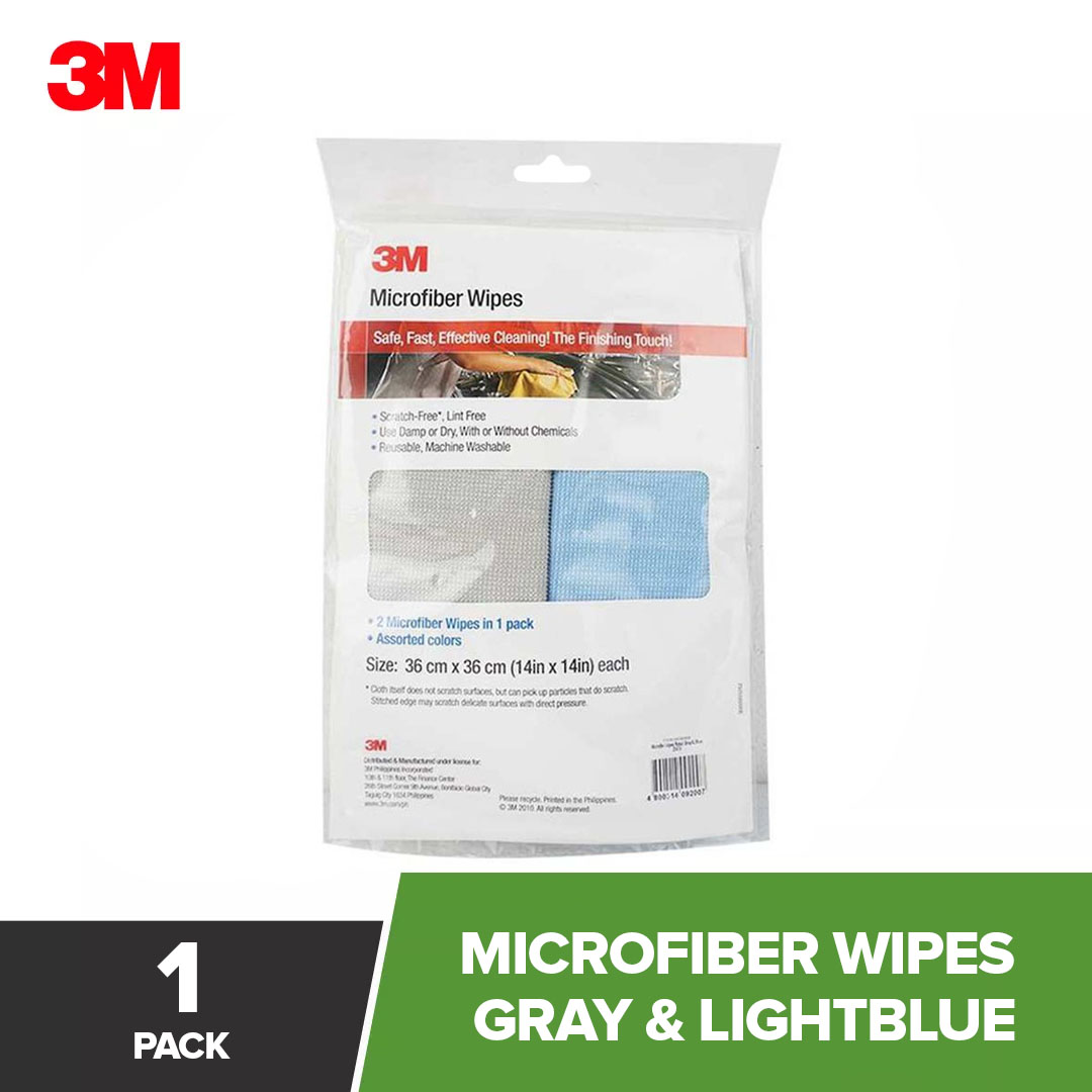 3M Microfiber Cloth Wipes Gray & Light Blue | Lazada PH