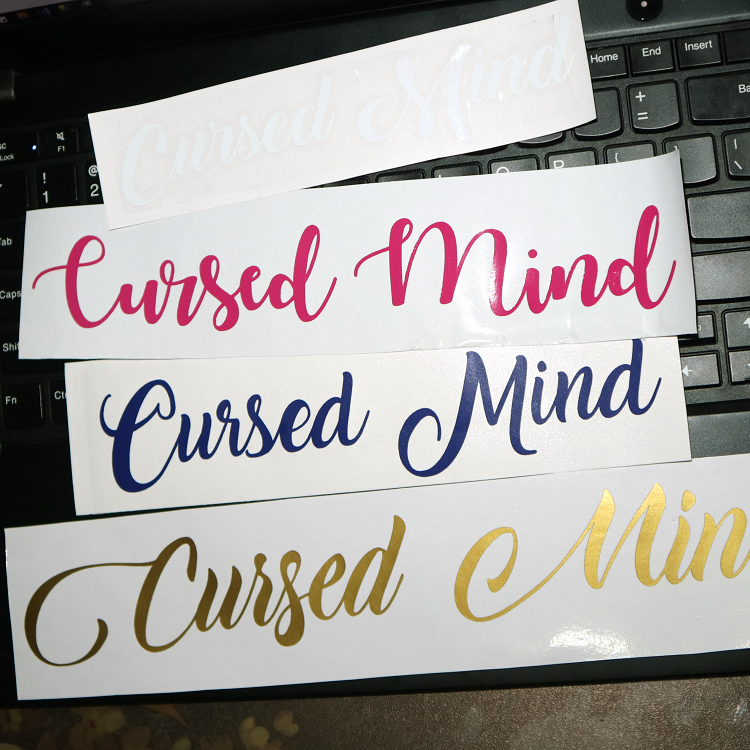 Customized Name and Label Decal Sticker For Car, Motor, Tumbler, Mugs ...