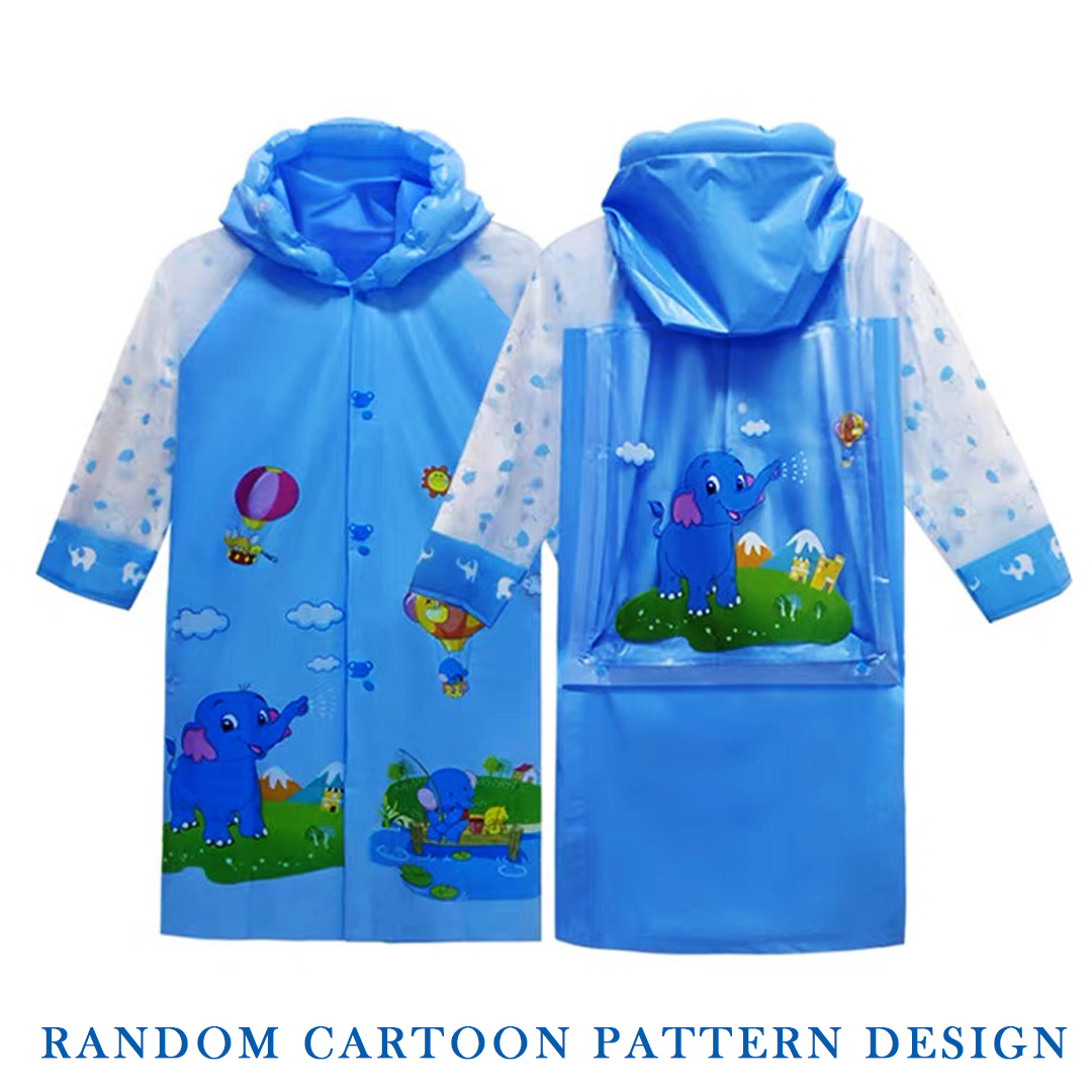 5-15 years PVC children raincoat/poncho with inflatable brim,waterproof ...