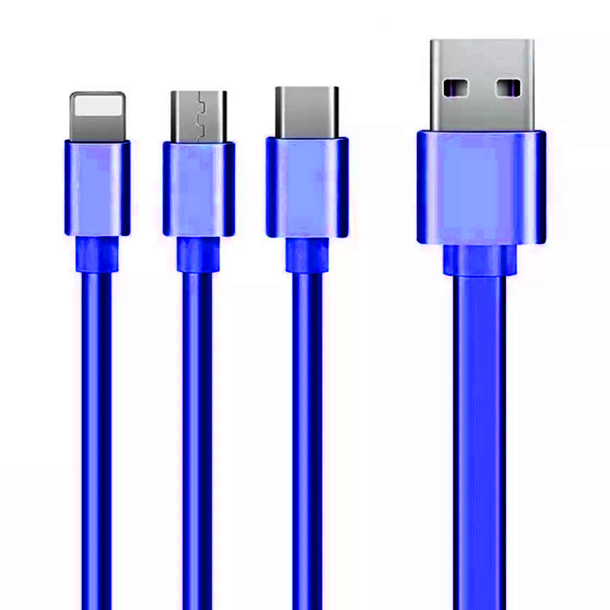 Universal Retractable 3 In 1 Multi Multiple 3in1 USB Charging Charger ...