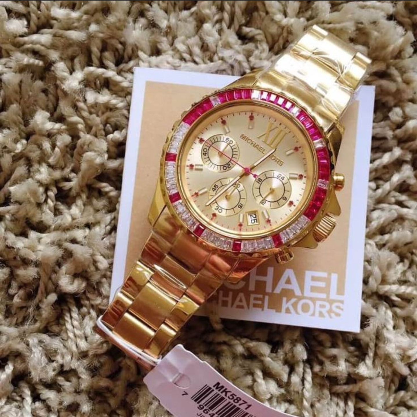 Guaranteed Authentic Michael Kors Everest Chronograph Champagne Dial ...