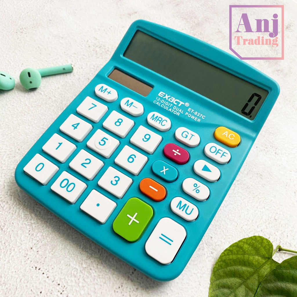 Calculator, Solar and Battery Electronic Calculator Portable 12 Digit ...