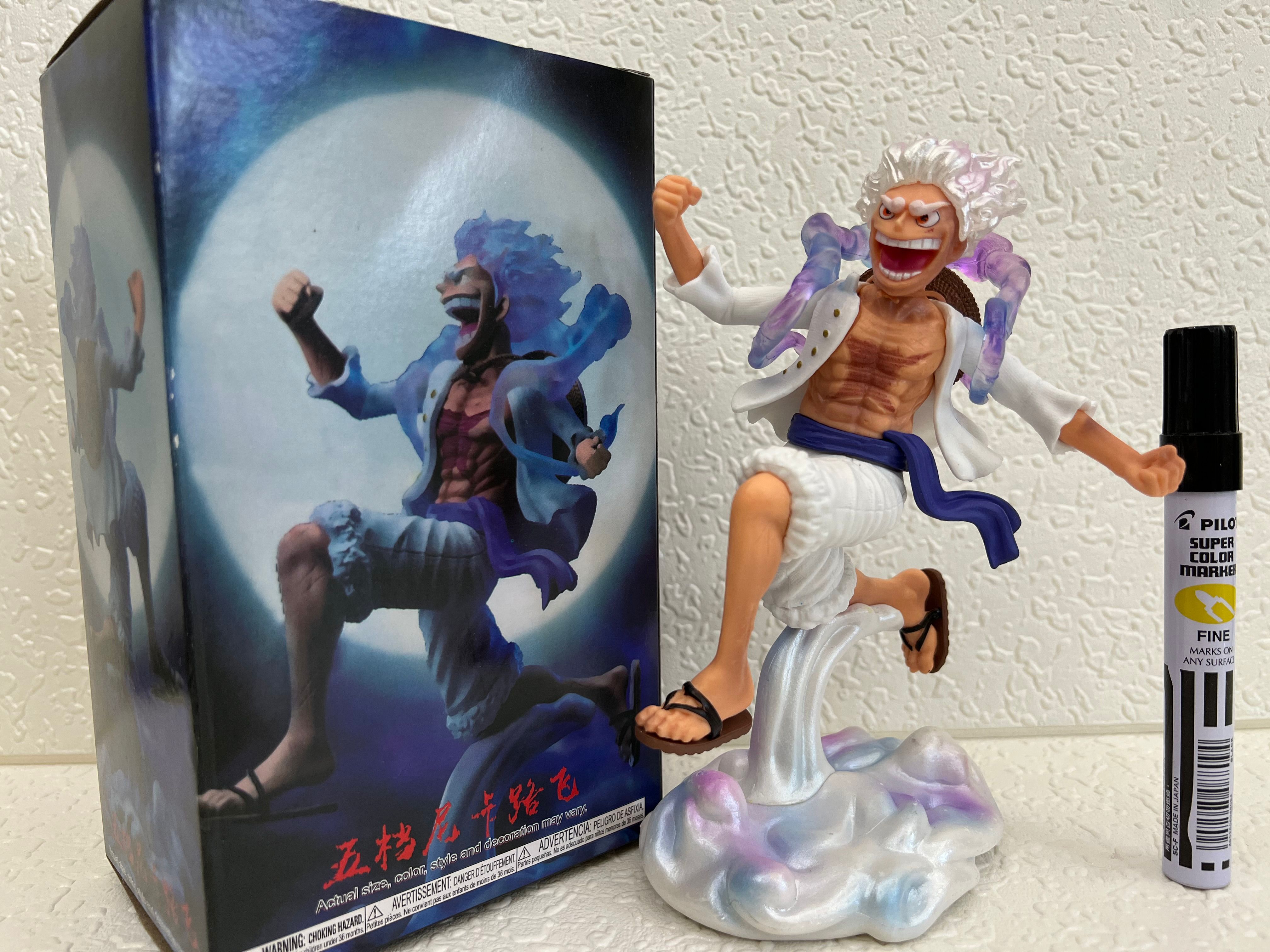 One Piece Luffy Gear 5 Sun God Nikka Luffy Sitting on dragon laughing ...