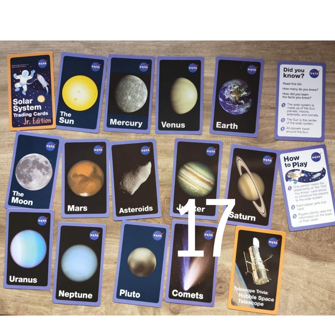 Solar System game cards (17) 5 by 3 inches | Lazada PH