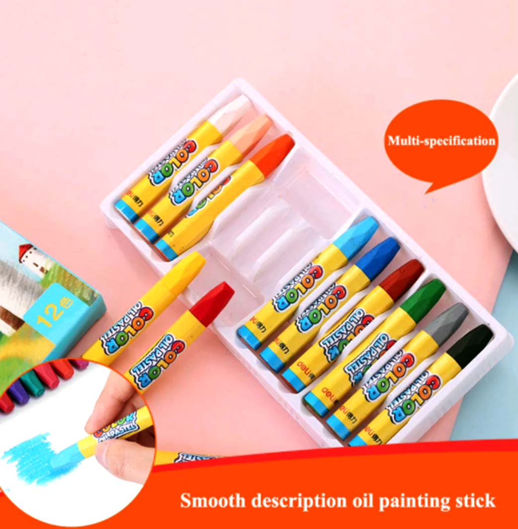 Oil Pastel 12pcs/Set Painting Chalk Oil Pastels Soft Drawing Round Oil ...