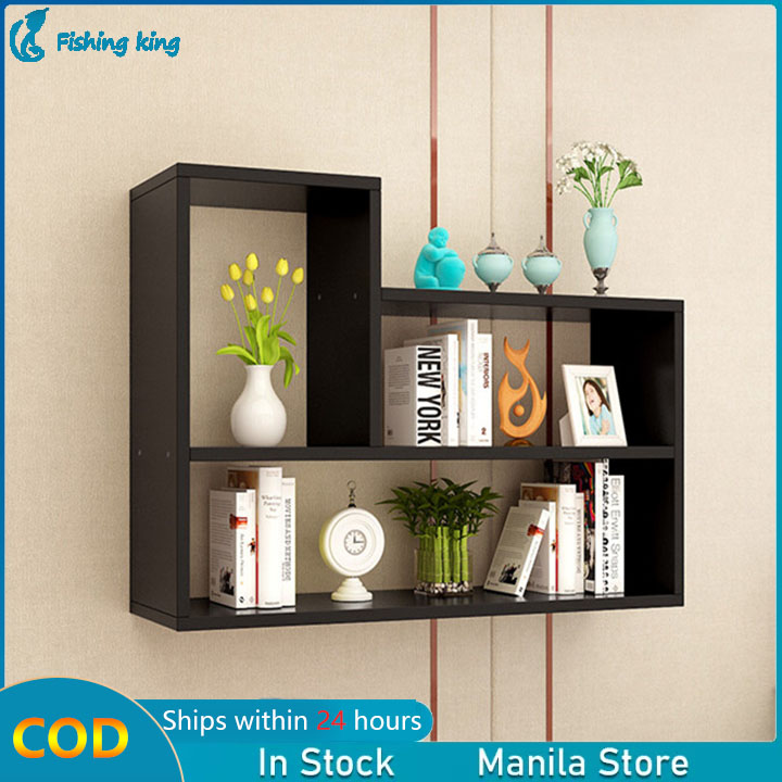 【PH local delivery】Simple wall shelf multi-lattice wall hanging ...