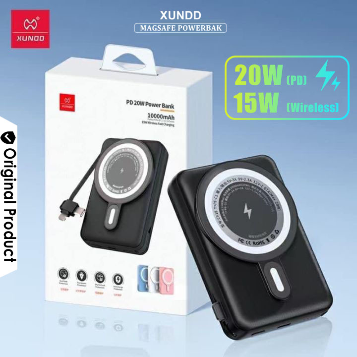 XUNDD XDCH-054 PD 20W 10000MAH Magnetic Wireless Fast Charging Power ...