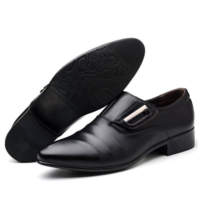 SENSIPIC#Laceless PU Formal for men Leather Shoes Korean Trend Style ...