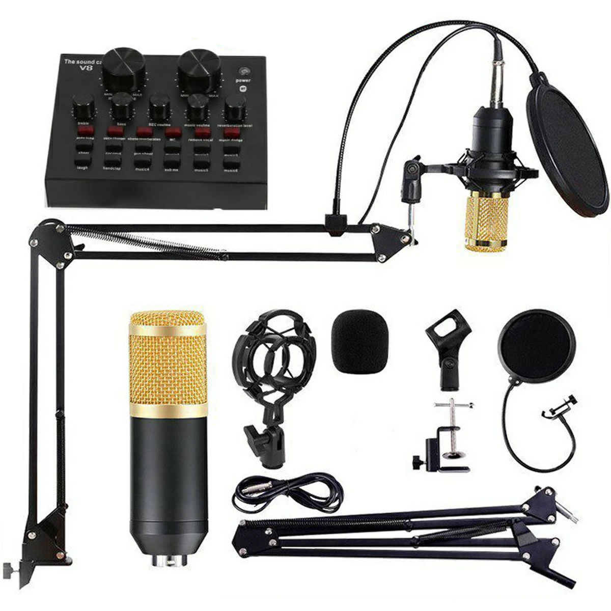 PROFESSIONAL ADJUSTABLE MICROPHONE STAND, STUDIO MICROPHONE, AND GAMING ...