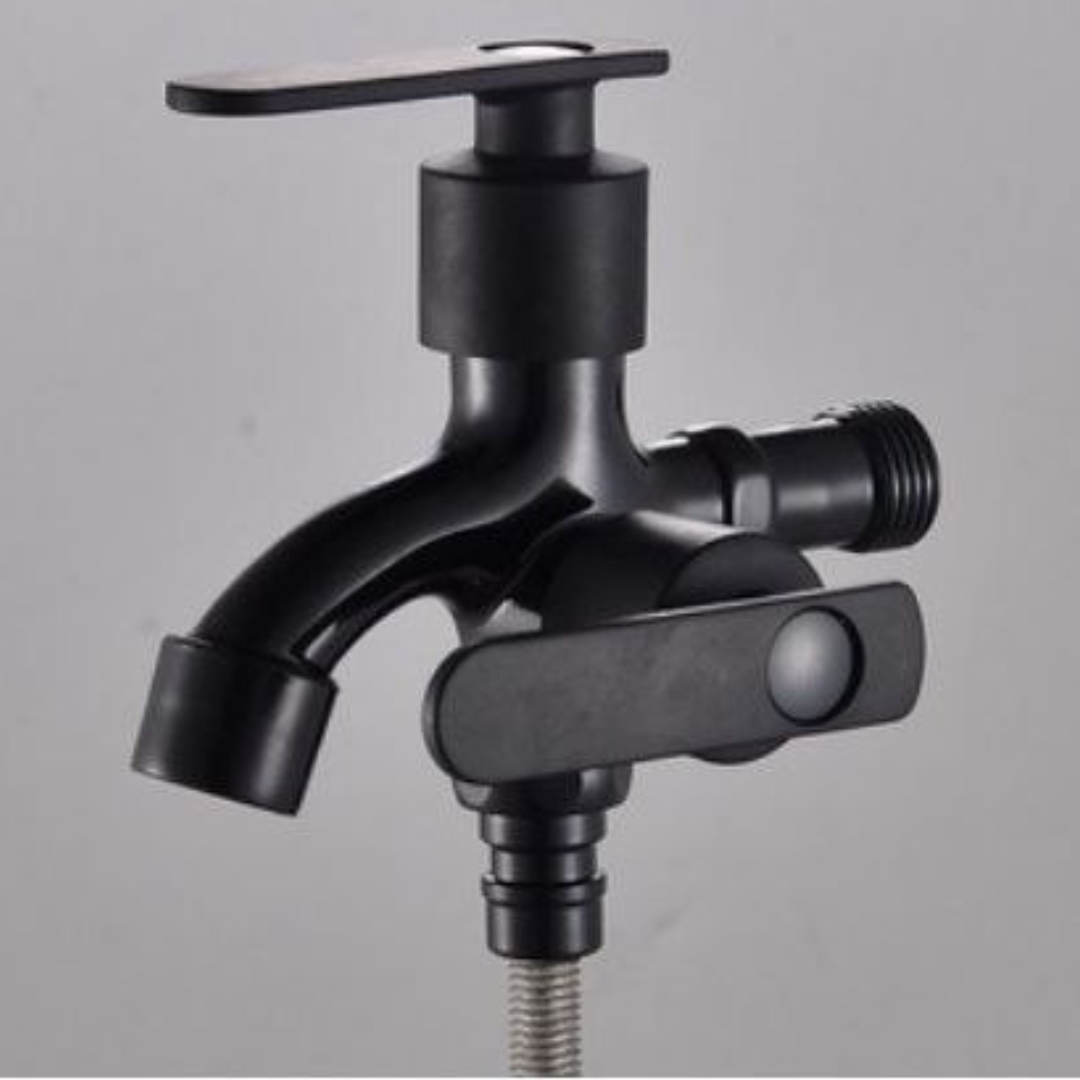 304 Stainless Steel 3 Way Faucet Bibcock Faucet 1 in 3 out Head Heavy ...