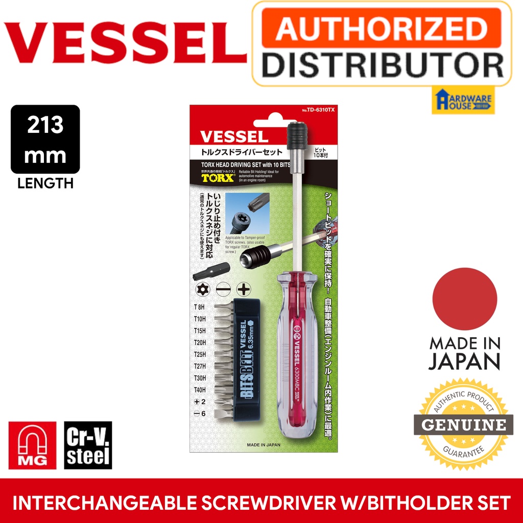 MADE IN JAPAN ORIGINAL Crystalline Screw Driver With Magnetic Bitholder ...