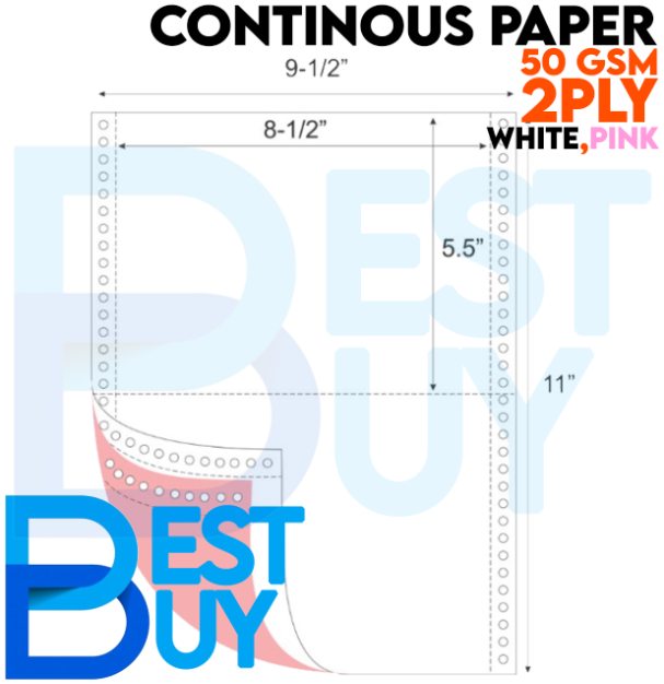 2ply, 3ply, 4ply Carbonless Continuous Computer Form 9.5X11inches | 9.5 ...
