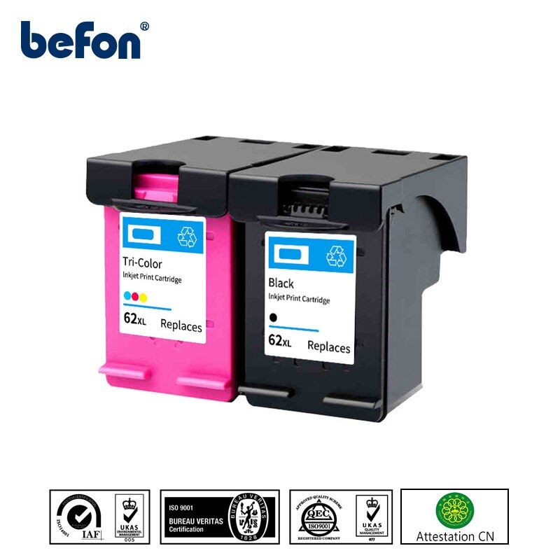 Befon 62XL Ink Cartridge Compatible For HP 62 XL Works With HP Envy ...