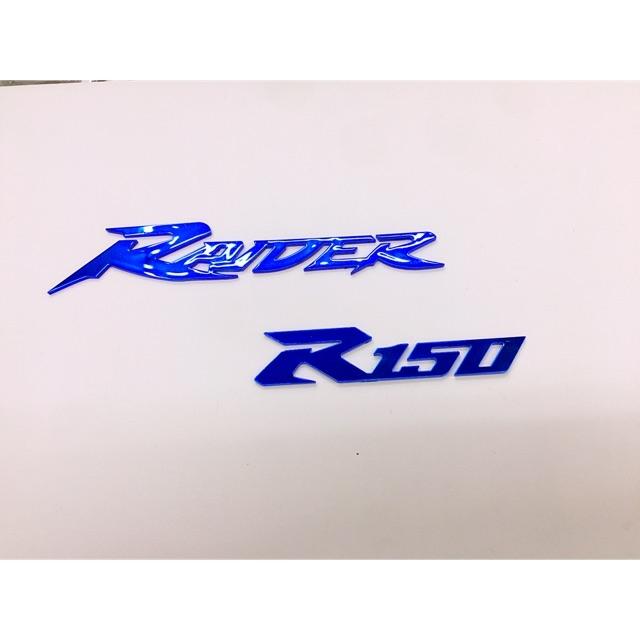 Suzuki Raider R150 Emblem Chrome Blue Set of 2 | Lazada PH