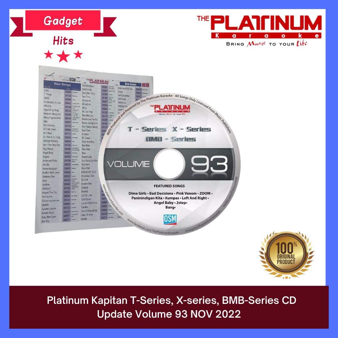 Platinum Kapitan T-Series, X-series, BMB-Series CD Update Volume 93 NOVEMBER 2022 | Lazada PH