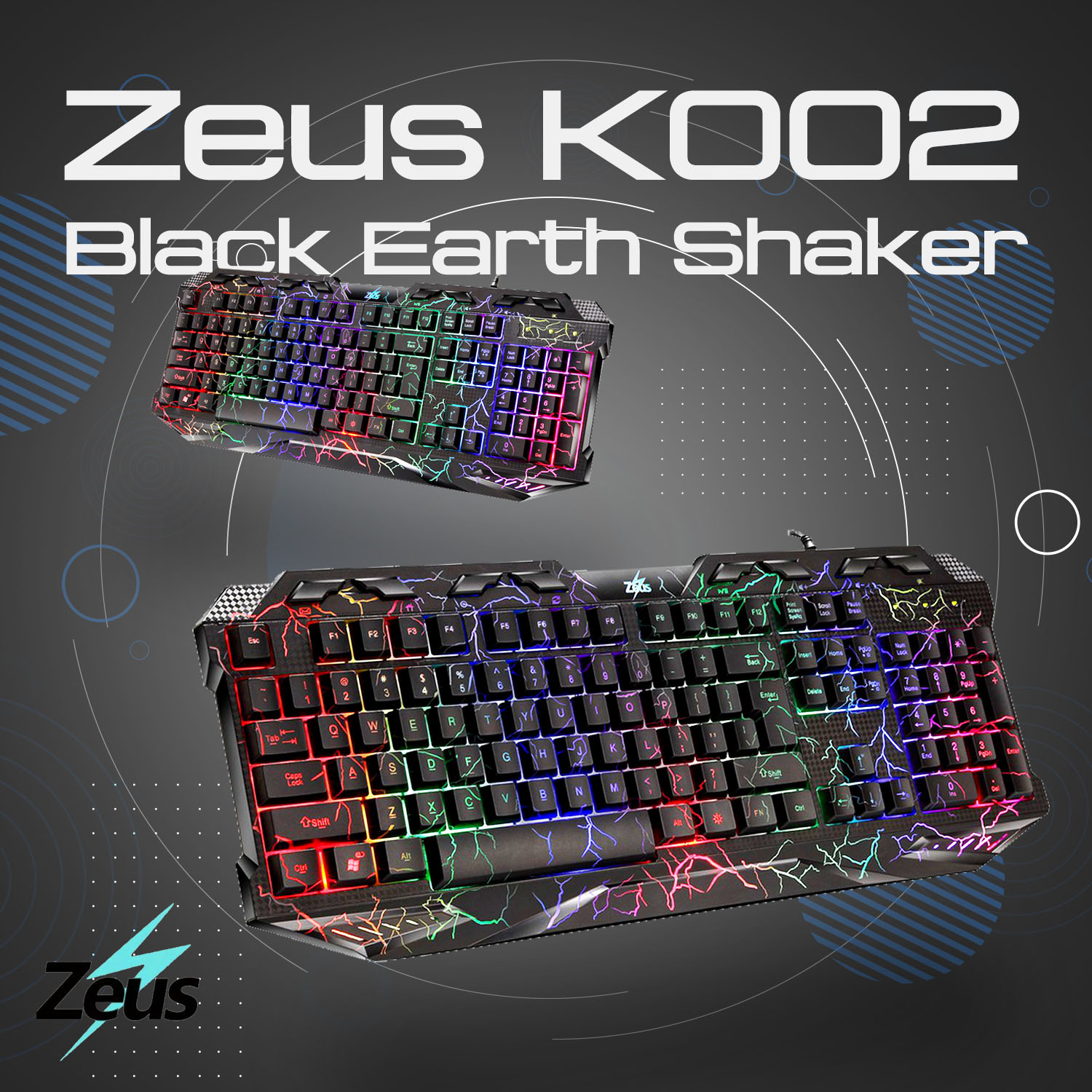 Zeus K003 ( Darth Vader ) Real RGB Mechanical Feel-Like Gaming Keyboard ...