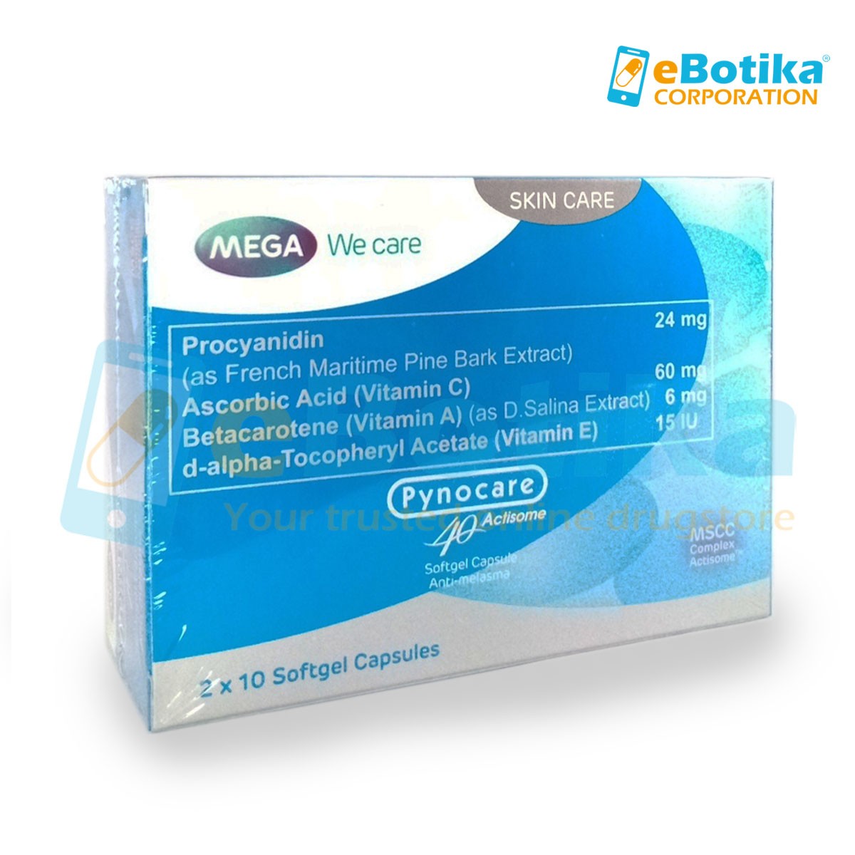 Pynocare 40 Actisome Softgel Capsule Anti-Melasma (20's Capsule ...