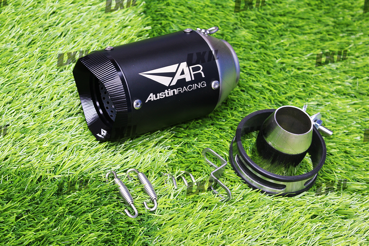 38-51mm Inlet universal Motorcycle Carbon Fiber Tailpipe AR Austin ...