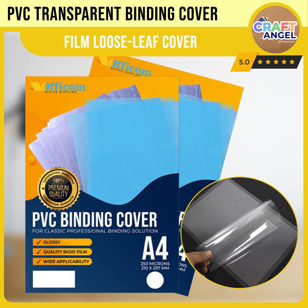 PVC Binding Cover 100pcs Clear 200 Microns A4 | Short | Legal | PP ...