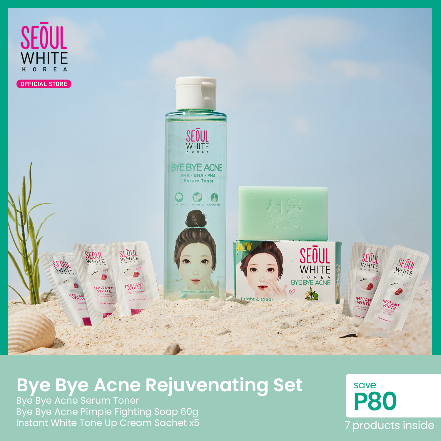 Seoul White Korea Bye Bye Acne Rejuvenating Set | Lazada PH