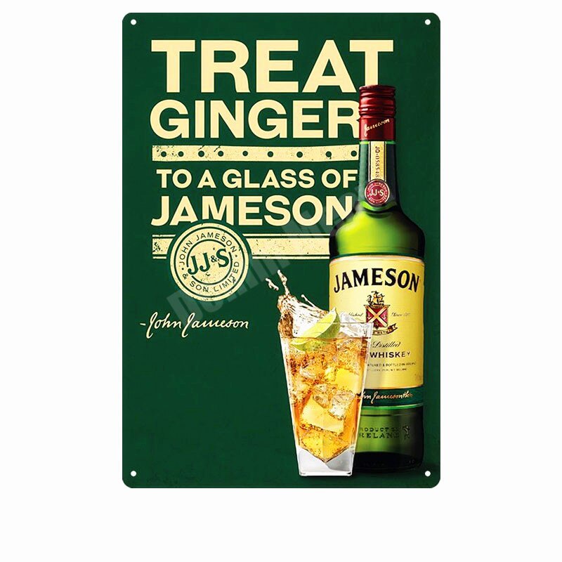 Irish Whiskey Plaque Vintage Metal Tin Signs Pub Bar Club Home ...